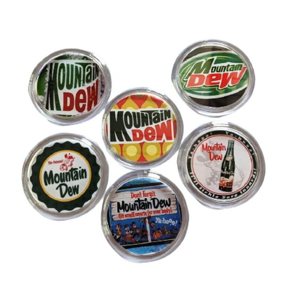 Art | Mountain Mt Dew Soda Pop Drink Magnet Set Of 6 Big Fridge Locker ...